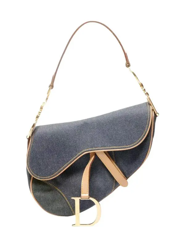 Dior 2002 Denim Saddle Bag - Blue
