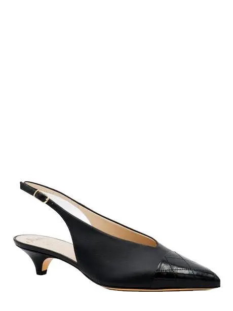 AMALFI BY RANGONI Accento Slingback Kitten Heel Pumps - Black Etoile/black Soft Print