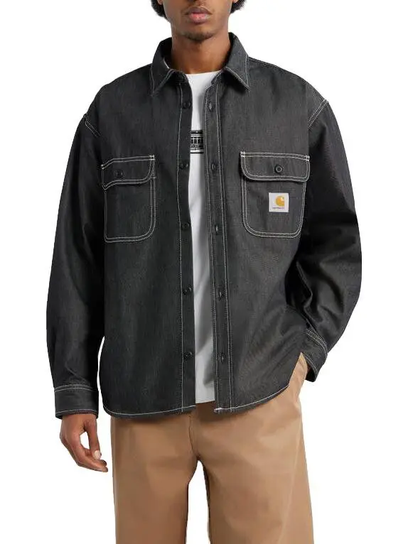 Carhartt Work In Progress Tigan Denim Shirt Jacket - Black (rigid)