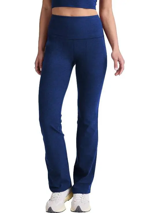 Beyond Yoga High-waist Practice Leggings - Marine Blue Heather