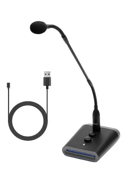 MOVO Gm-7 Usb Gooseneck Microphone - Black