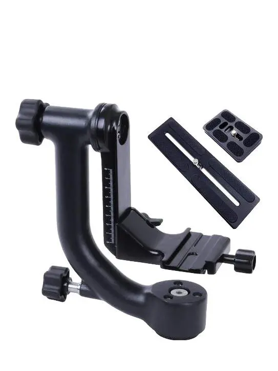 MOVO Professional Gimbal Tripod Head With Arca-swiss Plates - Black