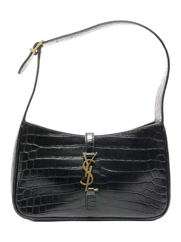 Saint Laurent 2023 Embossed Leather Shoulder Bag - Black
