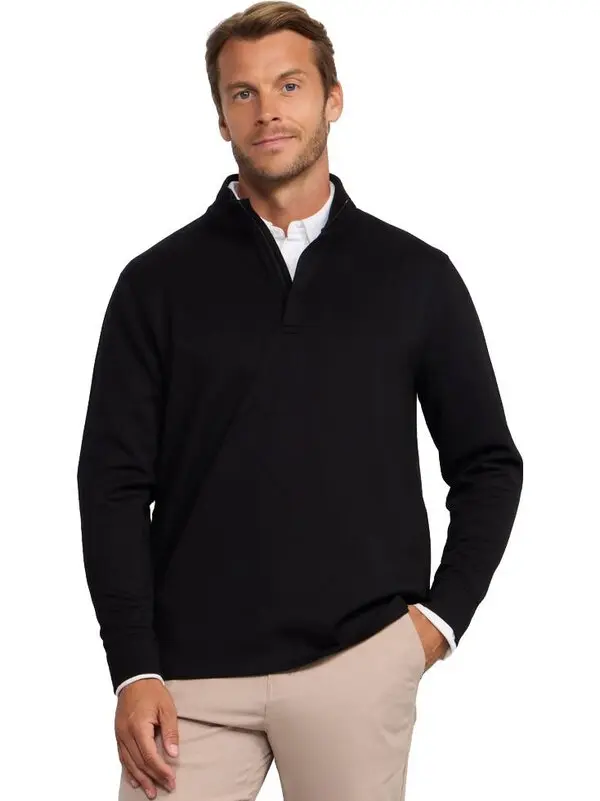 JACK ARCHER Sandwash Quarter-zip - True Black