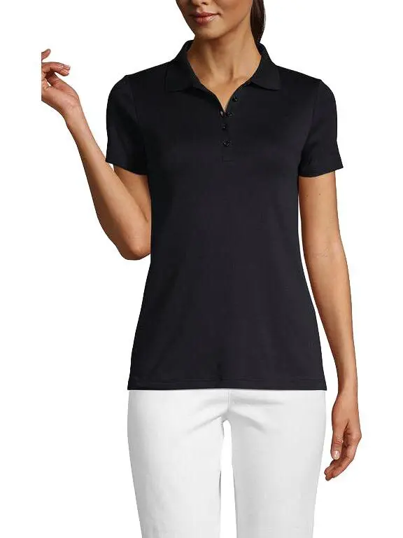 LANDS' END Supima Cotton Polo Shirt - Black