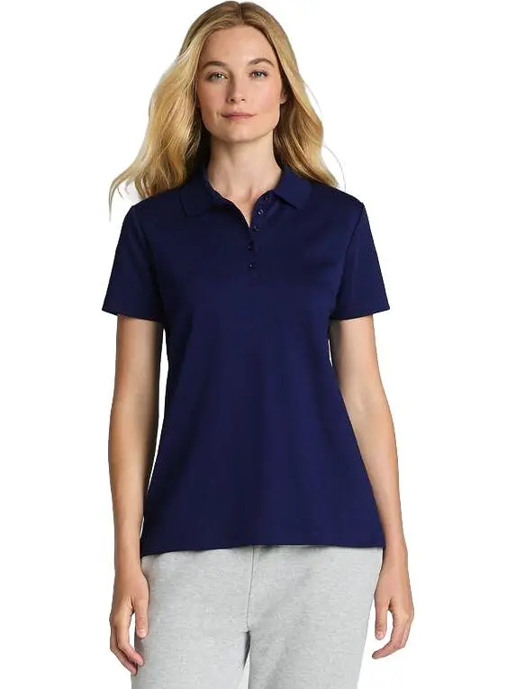 LANDS' END Supima Cotton Polo Shirt - Deep Sea Navy