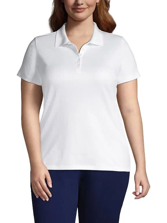 LANDS' END Supima Cotton Polo Shirt - White