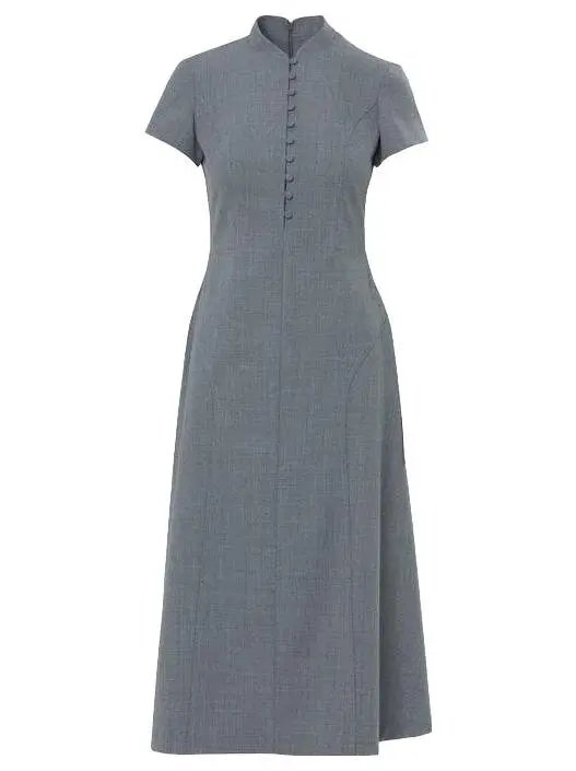 GIZIA Maxi Dress With Zipper - Grey