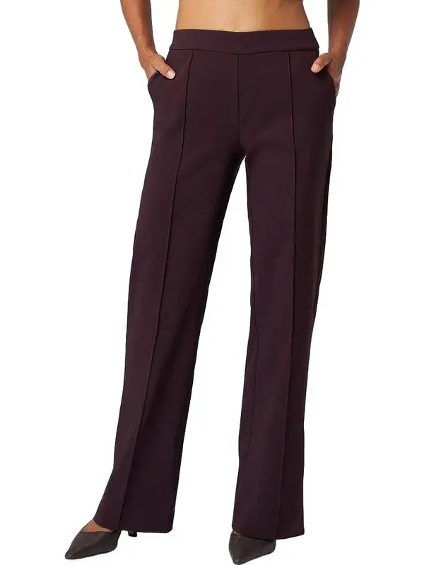 FRANNE GOLDE Wilshire Straight-leg Pant - Black Cherry