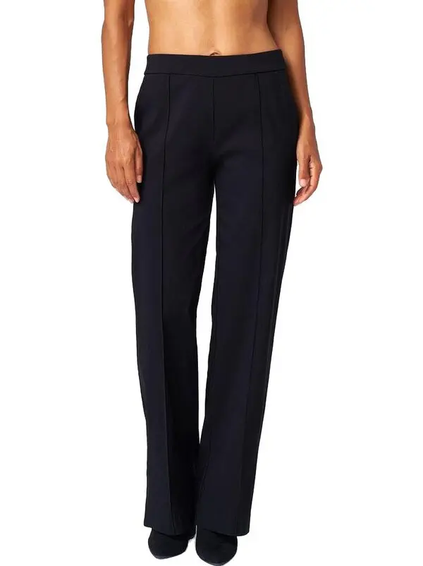 FRANNE GOLDE Wilshire Straight-leg Pant - Black