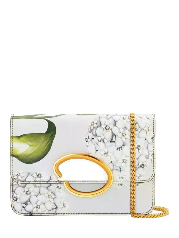 Oscar De La Renta Floral-print Mini Clutch - Neutrals