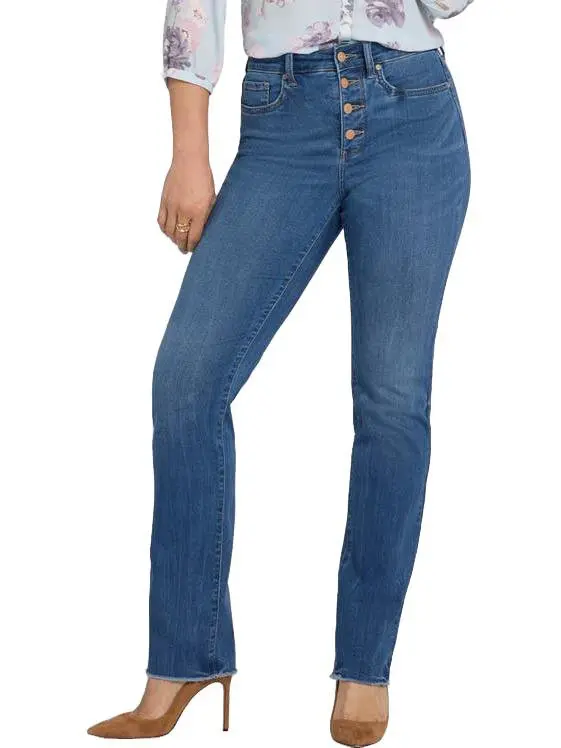 NYDJ Marilyn High-waist Straight Leg Jeans - Wild River