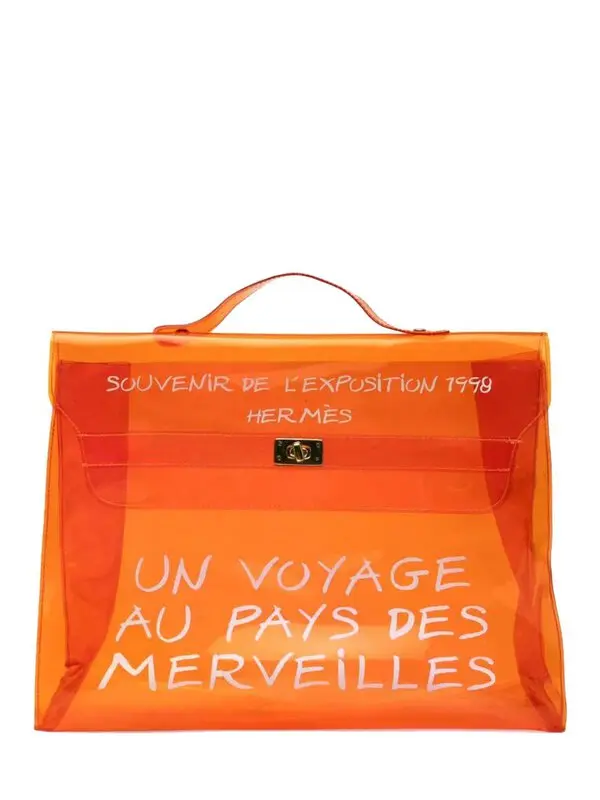 Hermès 1998 Souvenir De L Exposition Kelly Handbag - Orange