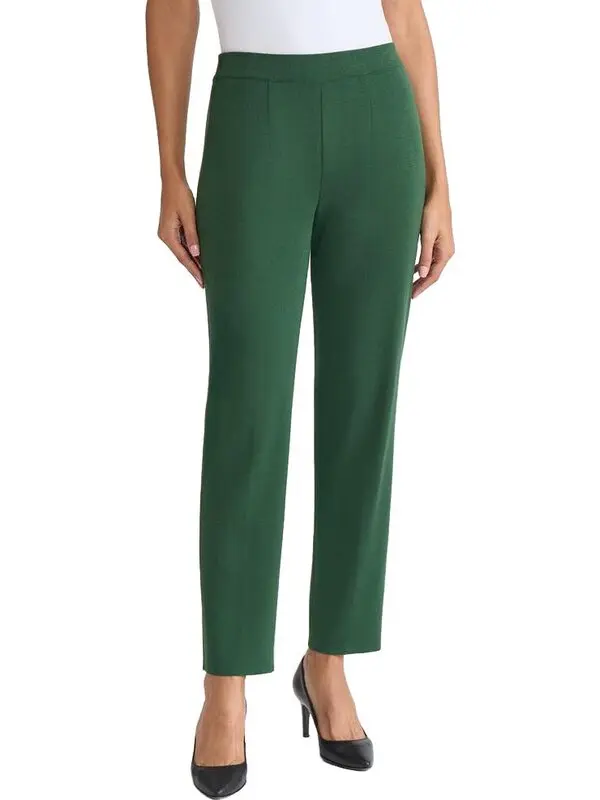 Misook Slim Leg Knit Pant - Green
