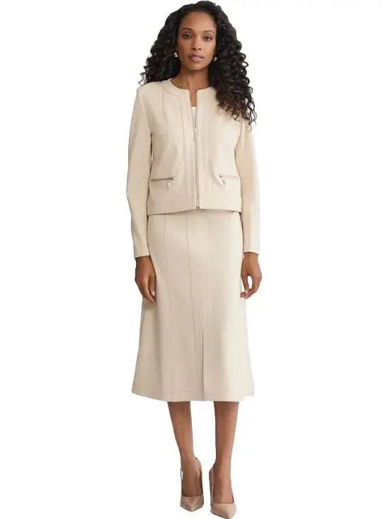 Misook Heritage Luxestretch Sport Jacket - Biscotti