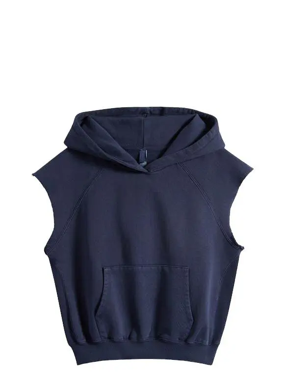 SKIMS Boyfriend Fleece Muscle Hoodie - Navy