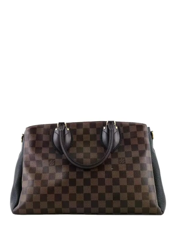 LOUIS VUITTON Normandy Damier And Leather Satchel - Black