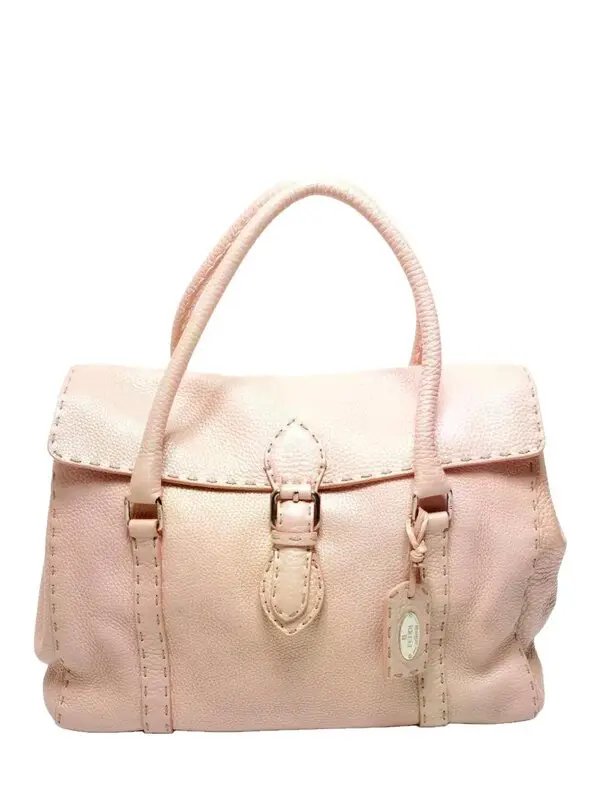 Fendi 2000s Selleria Leather Tote - Pink