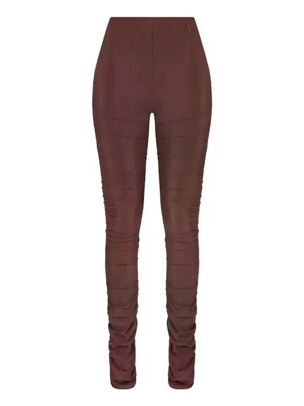 Manière De Voir Ruched-fit Leggings - Brown