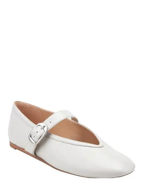 Marc Fisher Godea Mary Jane Flat - White