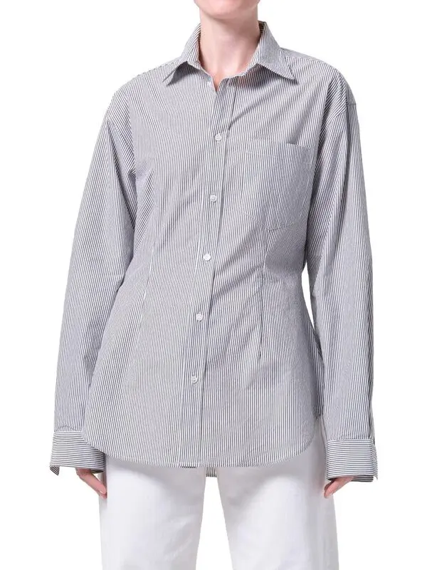 AGOLDE Cinch Stripe Button-up Shirt - Windley Stripe