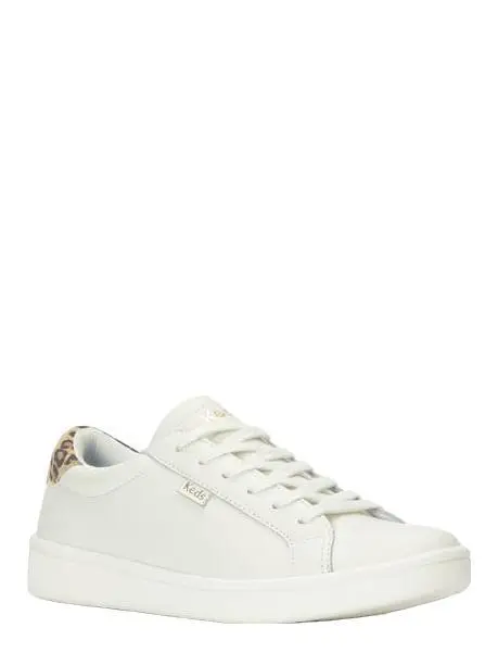 Keds® Pointed Toe Slingback Sneakers - White/tan
