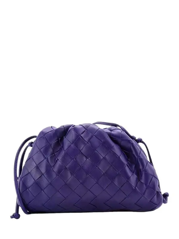 Bottega Veneta The Pouch Intrecciato Nappa Mini Crossbody Bag - Purple