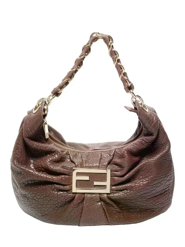 Fendi Chain Mia Mamma Baguette Shoulder Bag - Brown