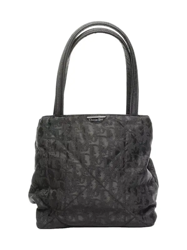Dior 1998 Trotter Quilted Shoulder Bag - Black