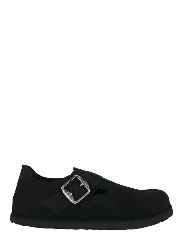 BIRKENSTOCK London Suede Clog - Black