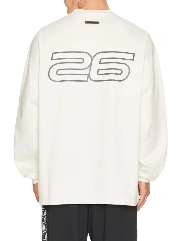 Fear Of God 90's Long Sleeve Tee In White - Ivory