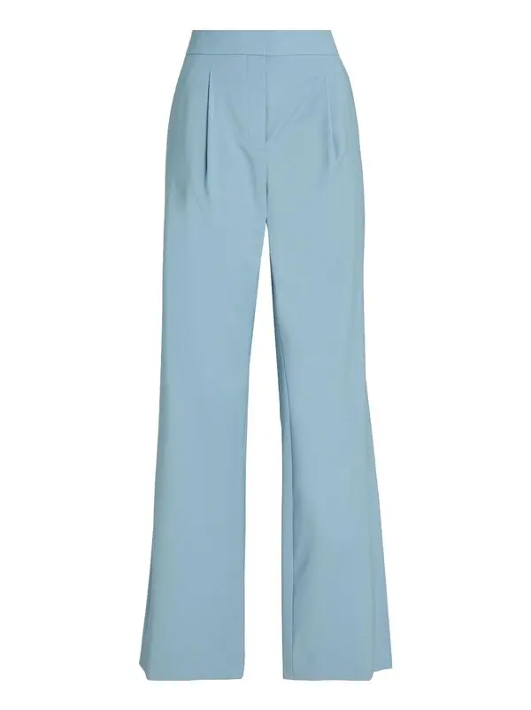 Veronica Beard Robinne Pleated Wide-leg Pants - Light Blue