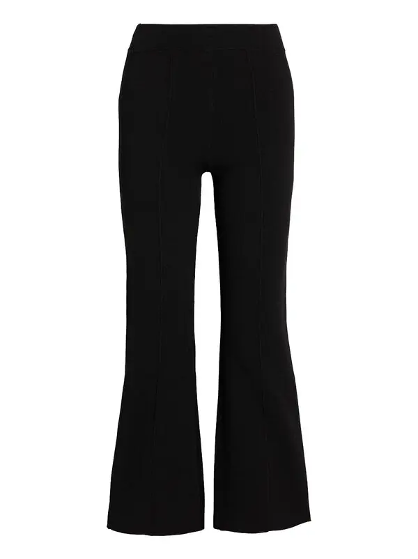 Veronica Beard Bray Stretch-knit Flared Pants - Black