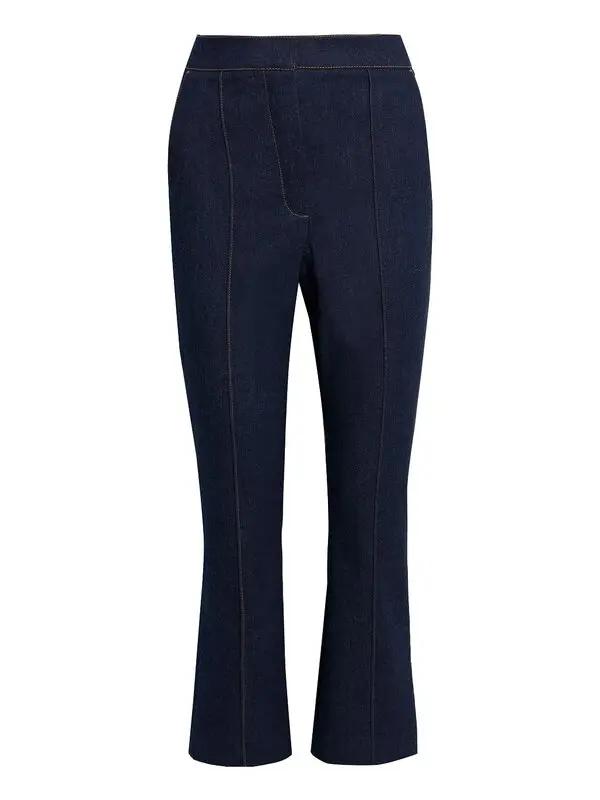 Veronica Beard Tani High-rise Kick-flare Jeans - Dark Denim