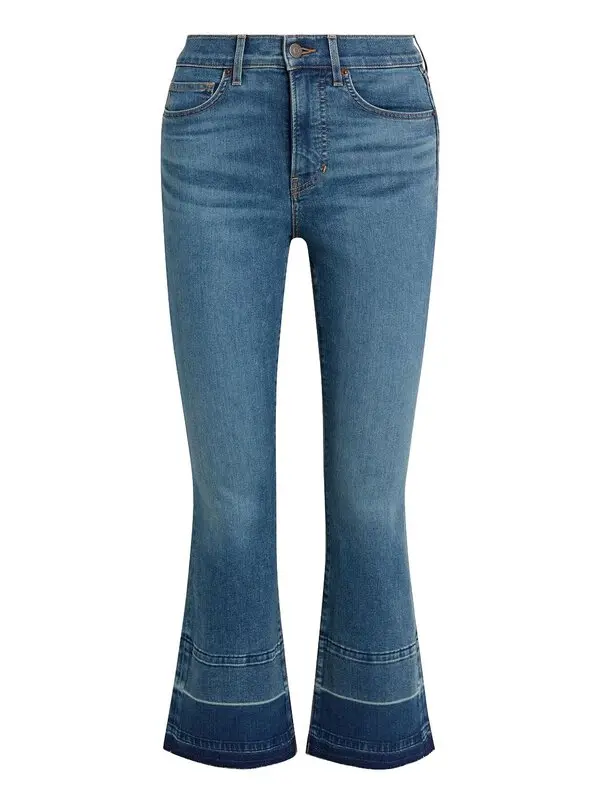 Veronica Beard Carolina High-rise Kick-flare Jeans - Mid Denim