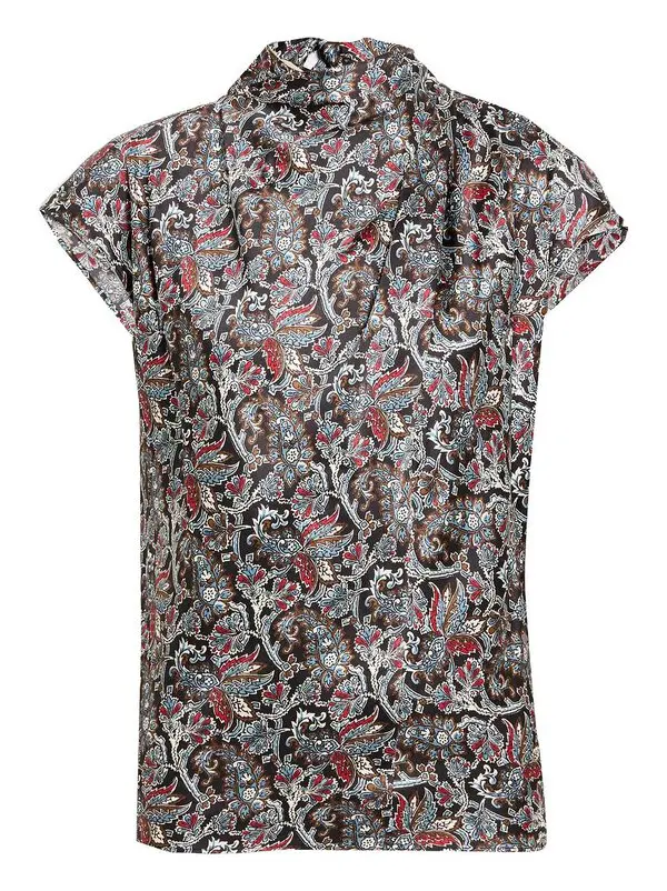 Veronica Beard Leilany Paisley-print Silk-blend Blouse - Black