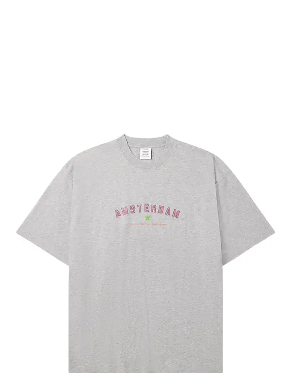 Vetements Amsterdam Printed Cotton-jersey T-shirt - Gray