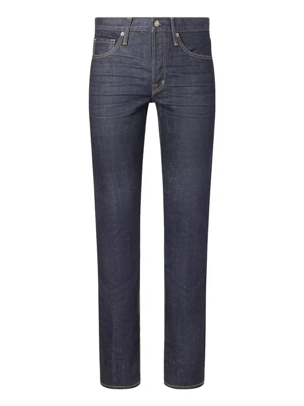 TOM FORD Straight-leg Selvedge Jeans - Blue