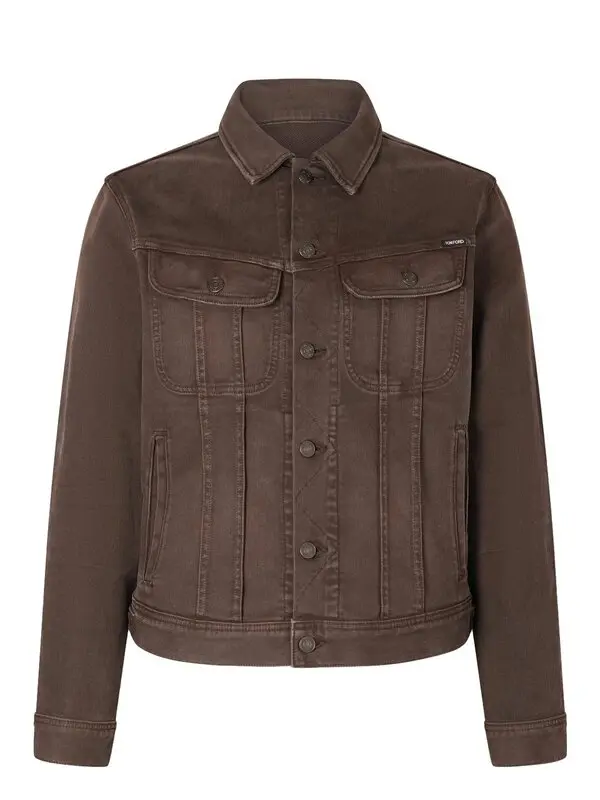 TOM FORD Cotton-blend Canvas Jacket - Brown