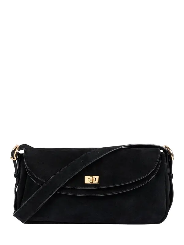 Sandro Le Mambo Suede Bag - Black