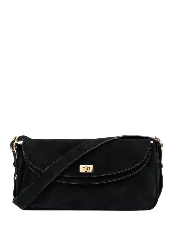 Sandro Le Mambo Suede Bag - Black