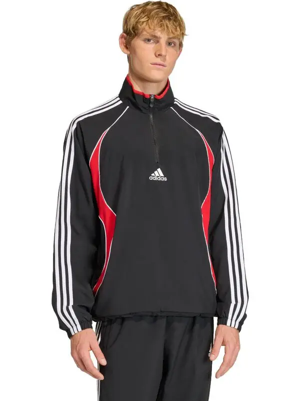 Adidas Teamgeist Half Zip Sweatshirt - Black / Better Scarlet