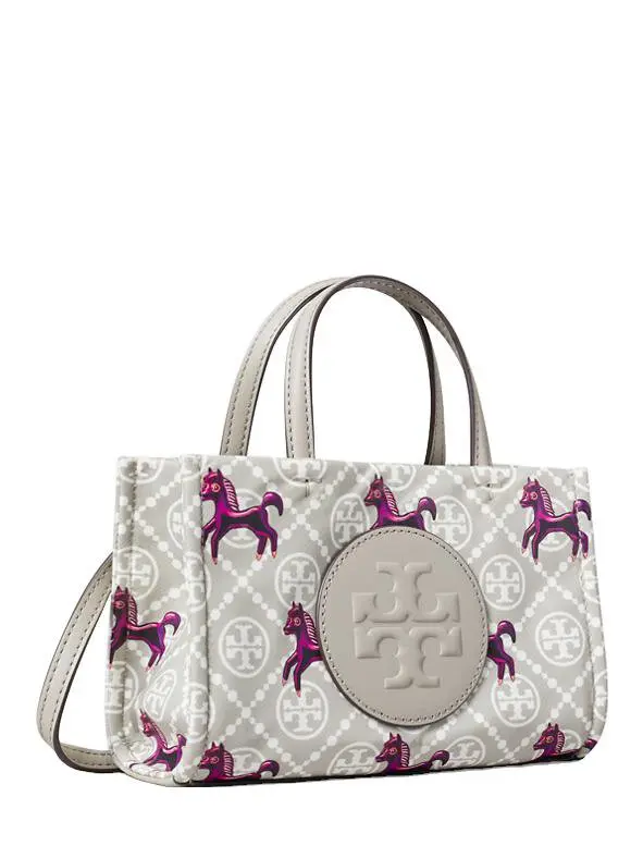 Tory Burch Mini Horse Ella Tote - Gray/magenta