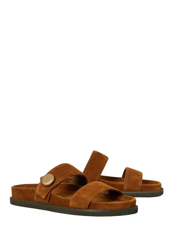 Tory Burch Romy Suede Slides - Park Bench