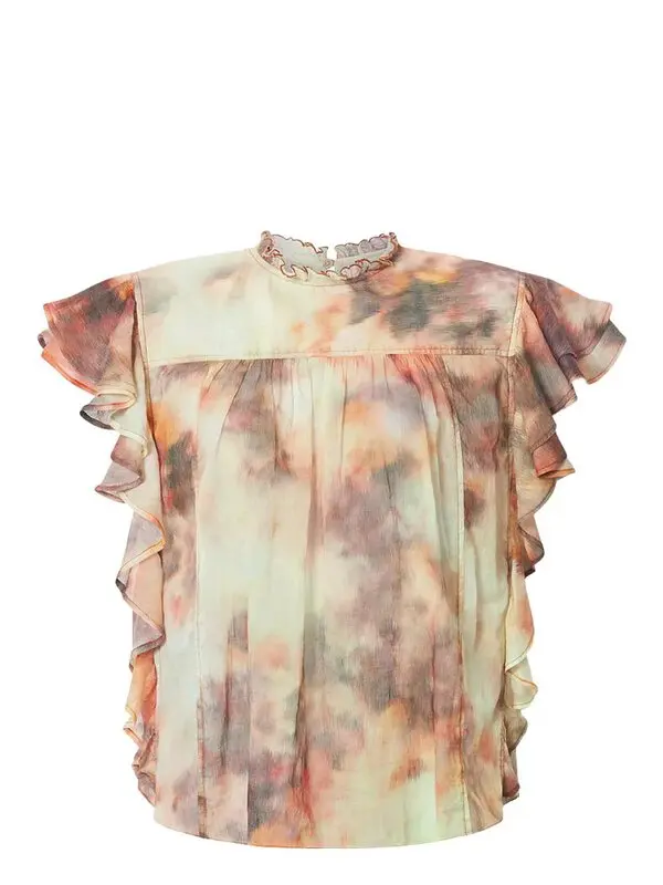 MARANT ETOILE Daliyane Ruffled Blouse - Neutrals