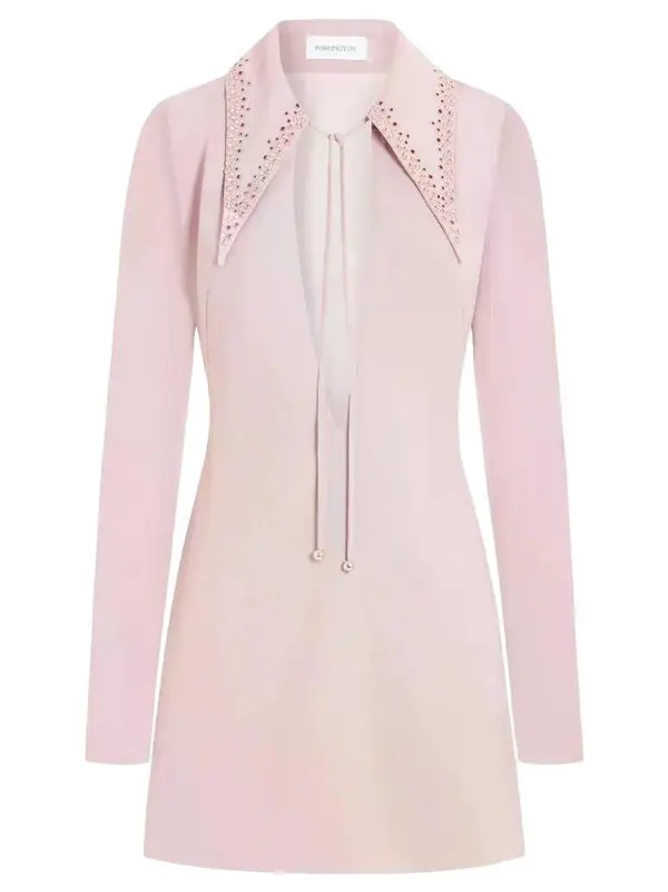 16Arlington Imre Embellished-collar Mini Dress - Pink