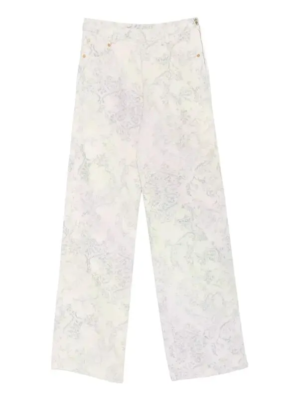 FORTE_FORTE Floral Trousers - White