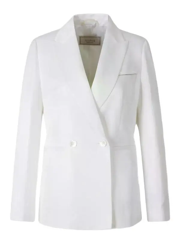 Peserico Double-breasted Blazer - White