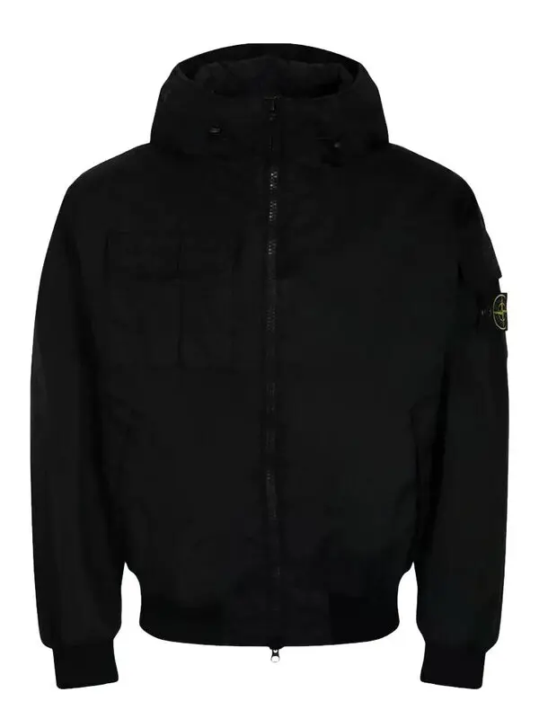 Stone Island Compass-badge Hooded Jacket - Black