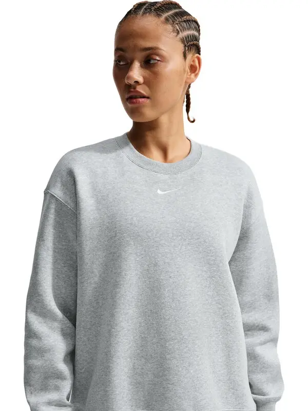 Nike Sportswear Phoenix Fleece Oversized Crew-neck Sweatshirt - Grey